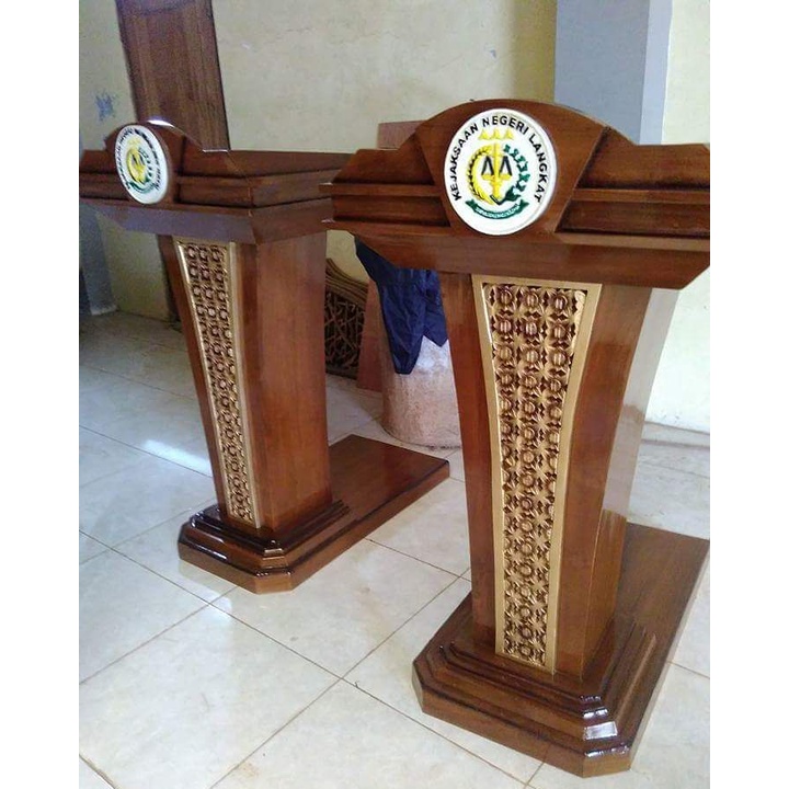 Jual Podium Kayu Jati, Mimbar Sekolah, Podium Sekolah Model Minimalis ...