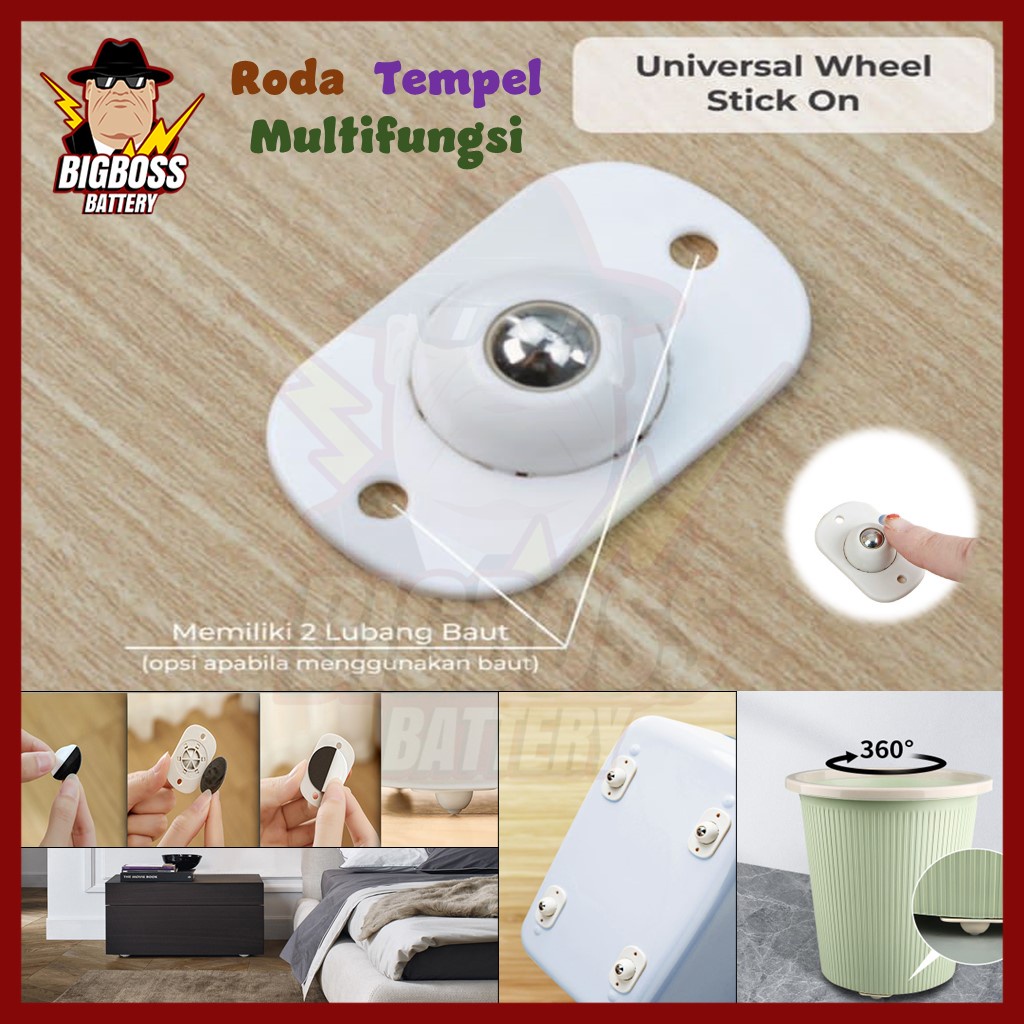 Jual Roda Kecil Tempel Multifungsi Bahan Stainless Roda Geser tempat ...