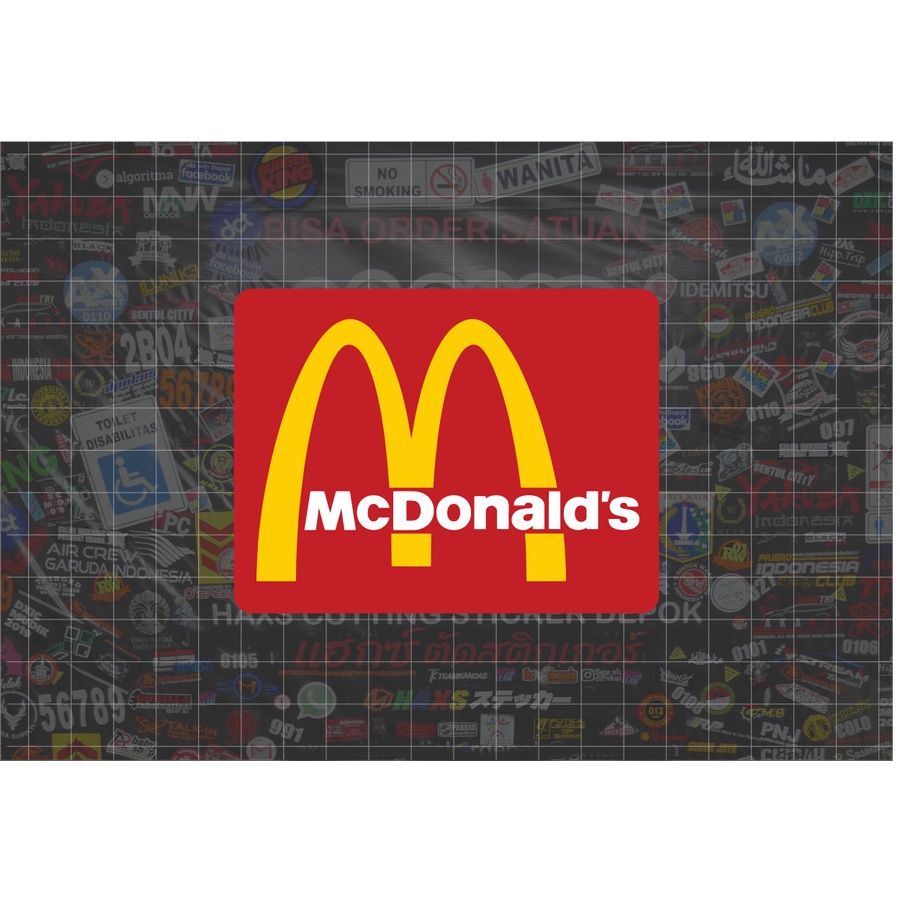 Jual Cutting Sticker Logo Mcdonalds 10 Cm untuk motor mobil V2 | Shopee ...