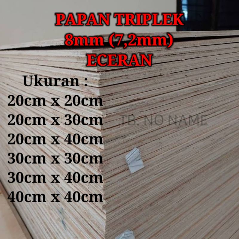 Jual PAPAN KAYU TRIPLEK TEBAL 8mm (Real 7,2mm) UTK RAK DEKOR AMBALAN ...