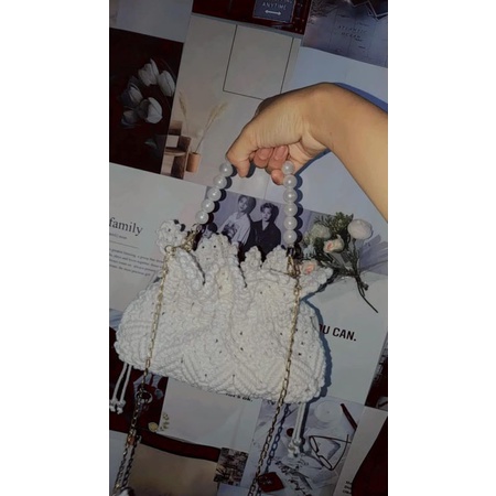 Jual Macrame bag, macrame clutch, tas makrame, tas pesta | Shopee Indonesia