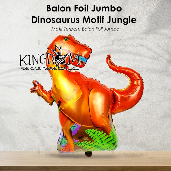 Jual Balon Foil Tyrex Red #2 Jumbo / Balon Animal / Balon Karakter ...