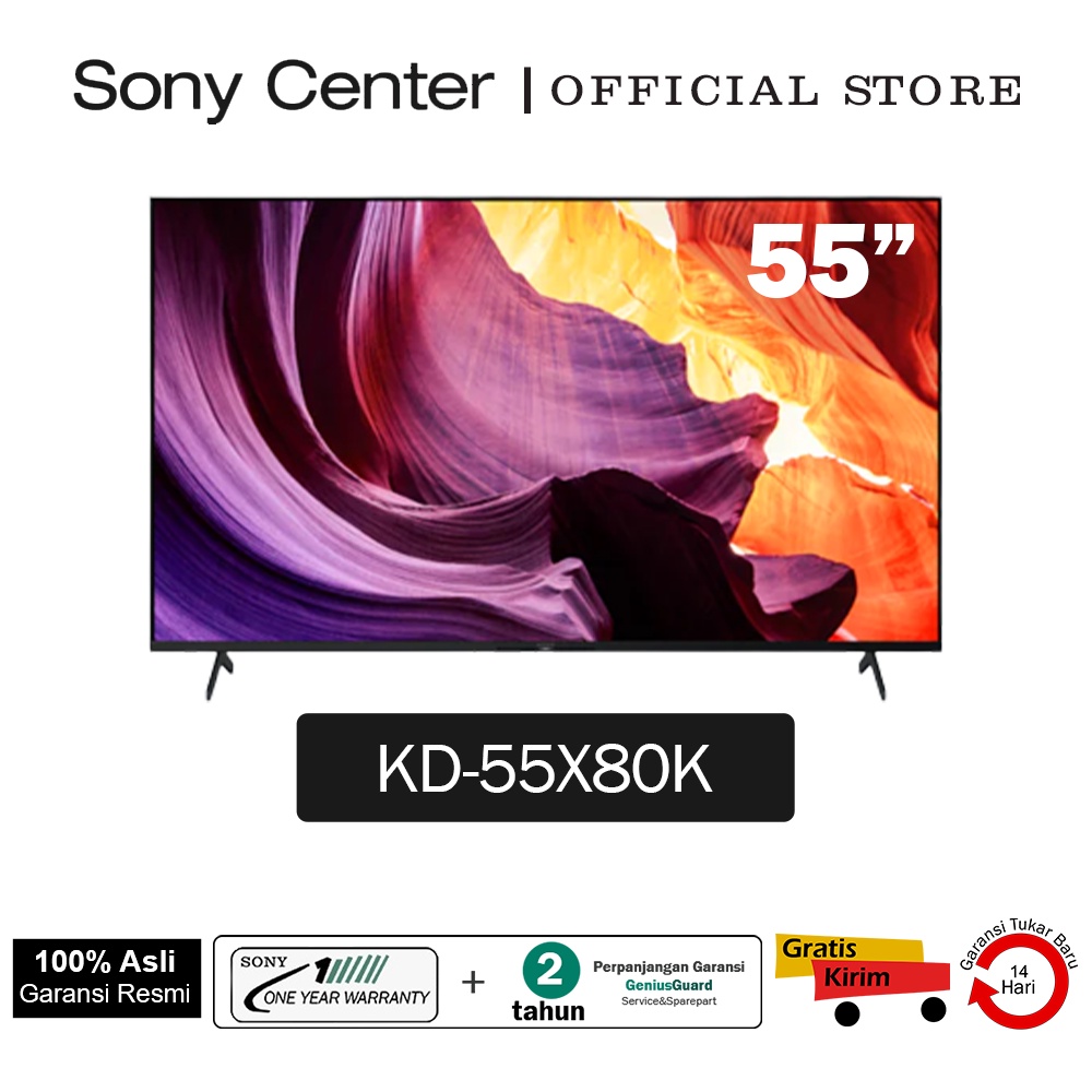 Jual SONY LED TV KD-55X80K / KD55X80K / KD 55X80K 4K Ultra HD High ...