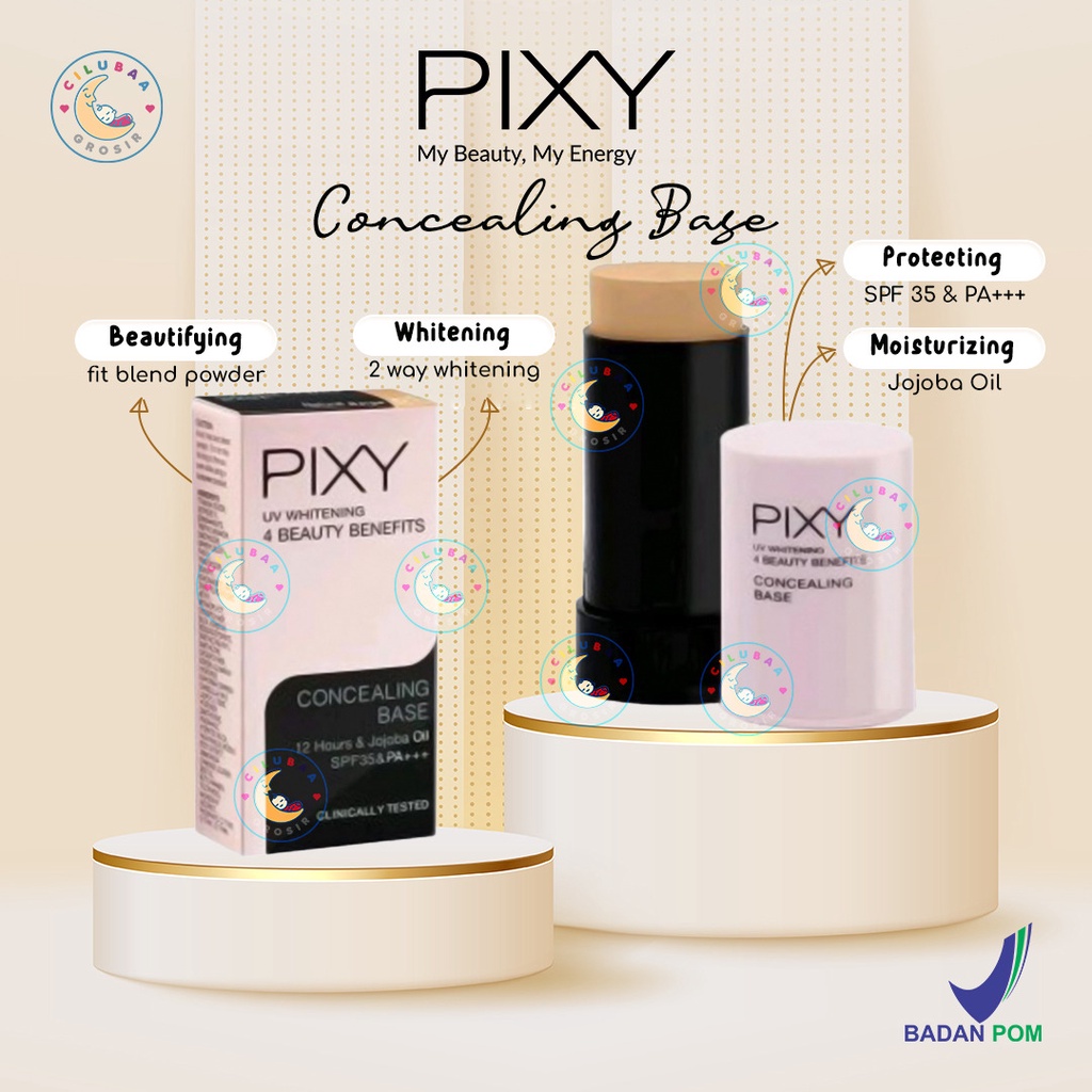 Jual PIXY Concealing Base UV Whitening 4 Beauty Benefits Concealer ...