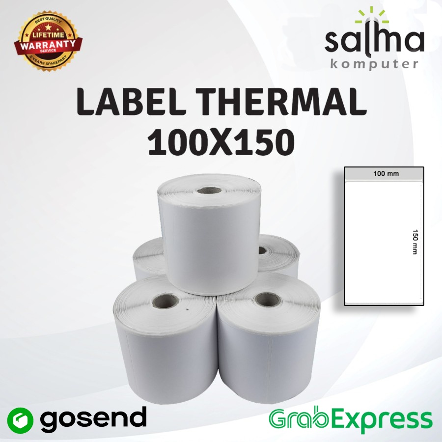 Jual LABEL BARCODE 100 X 150 MM KERTAS STICKER DIRECT THERMAL 100 x150 MM | Shopee Indonesia