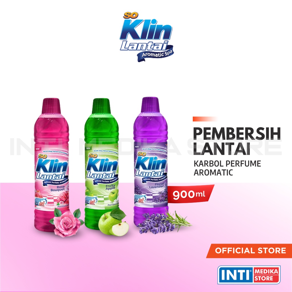 Jual SO KLIN - Pembersih Lantai BOTOL 900ml Karbol Sensasi Perfume ...
