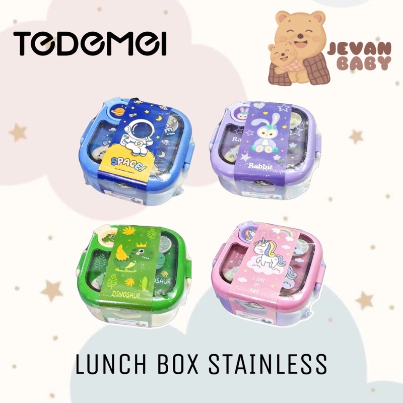 Jual Tedemei Lunch Box Bento Stainless dengan Wadah Sup 750ml | Shopee ...