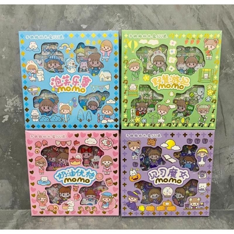 Jual STIKER VIRAL SERBAGUNA STIKER MOMO STIKER BOX STIKER 100 LEMBAR ...