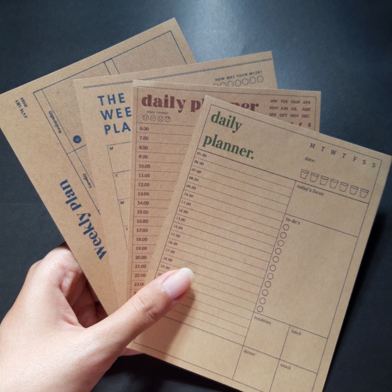 Jual (limited) DAILY & WEEKLY PLANNER VINTAGE BUJO KIT | Shopee Indonesia
