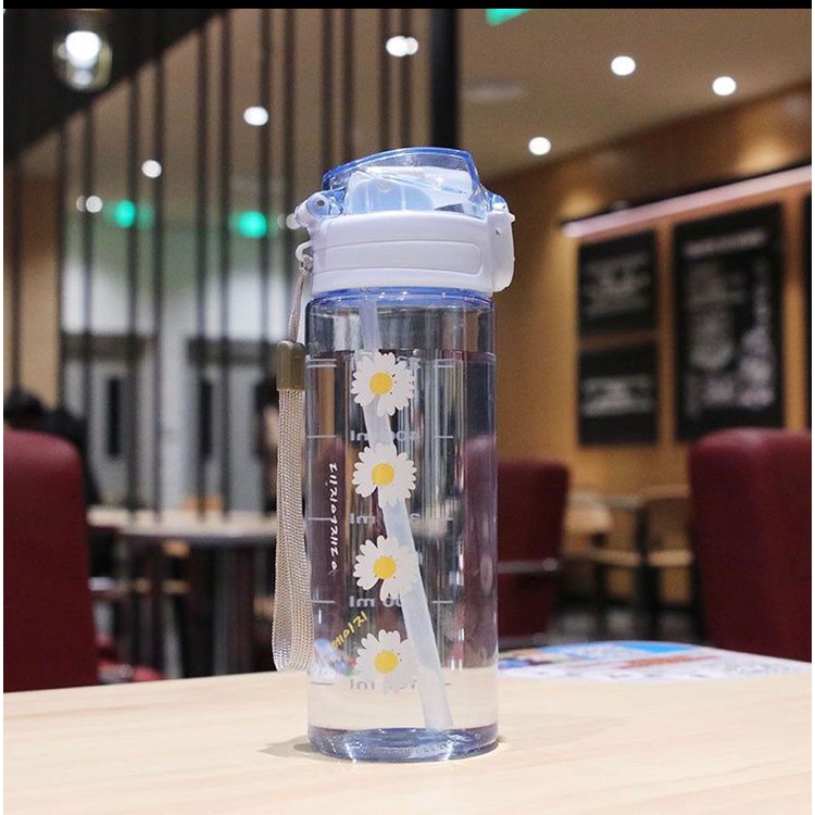 Jual Botol Minum Tali Bening Motif Bunga 600ml BPA FREE ZY-1828 ...