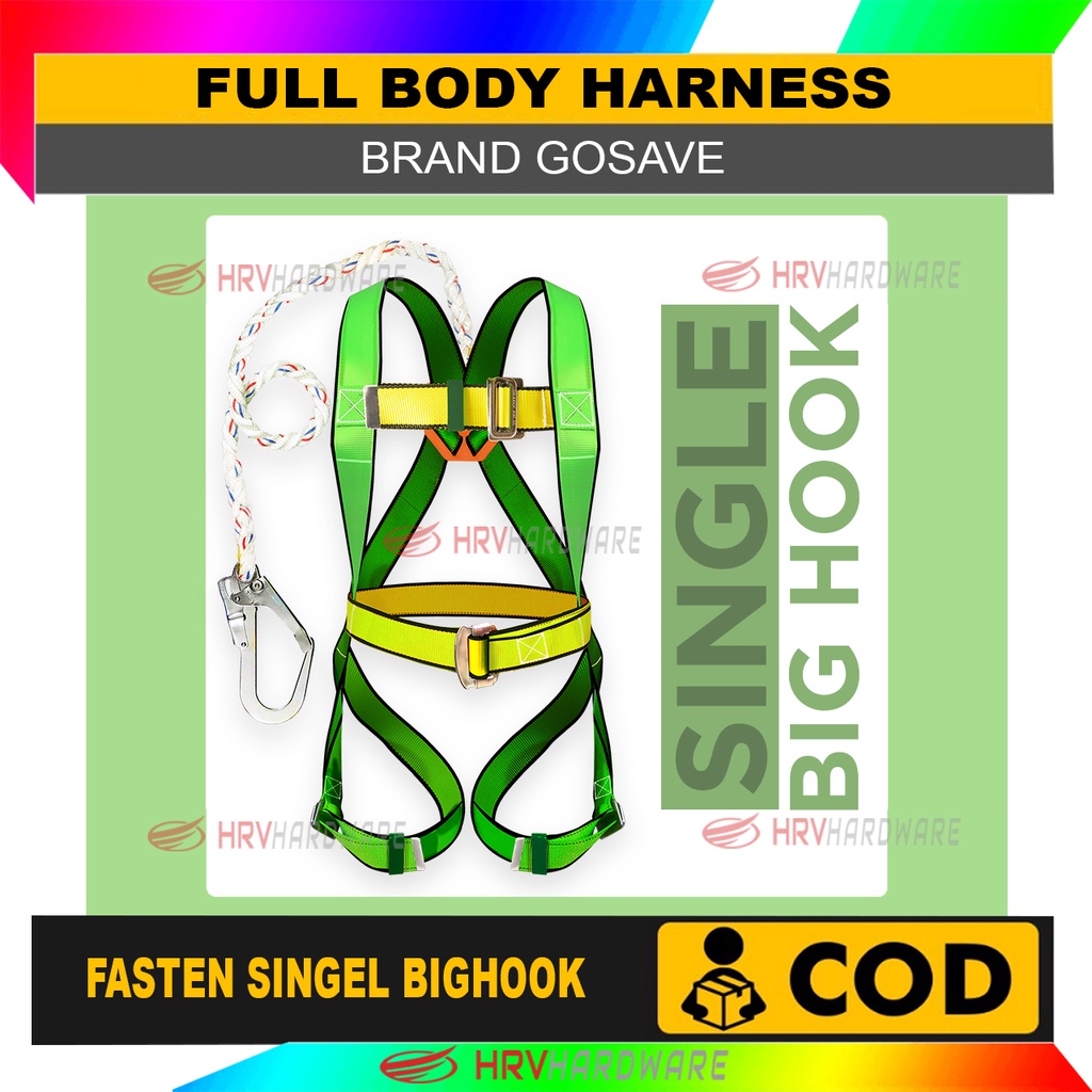 Jual Full Body Harness SINGLE Big Hook FASTEN plus Tali Dada Safety ...