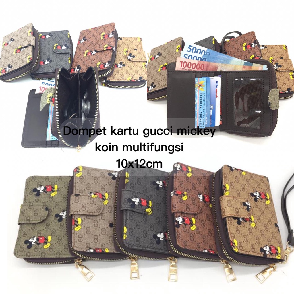 Jual Dompet kartu gucci mickey multifungsi | Shopee Indonesia