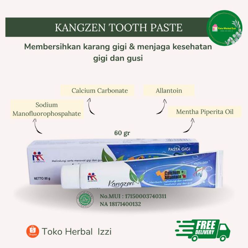 Jual Pembersih Karang Gigi / Pasta Gigi Halal / Kangzen Tooth Paste 80 ...