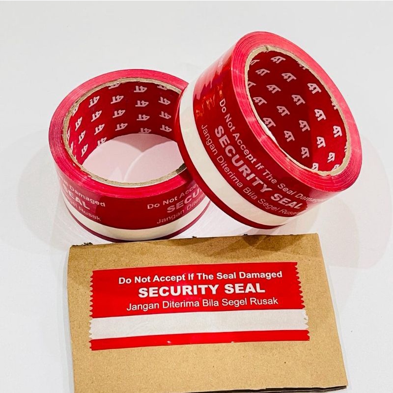 Jual Lakban Merah Keamanan 45mm x 100 Yard Security Seal Tape | Shopee ...