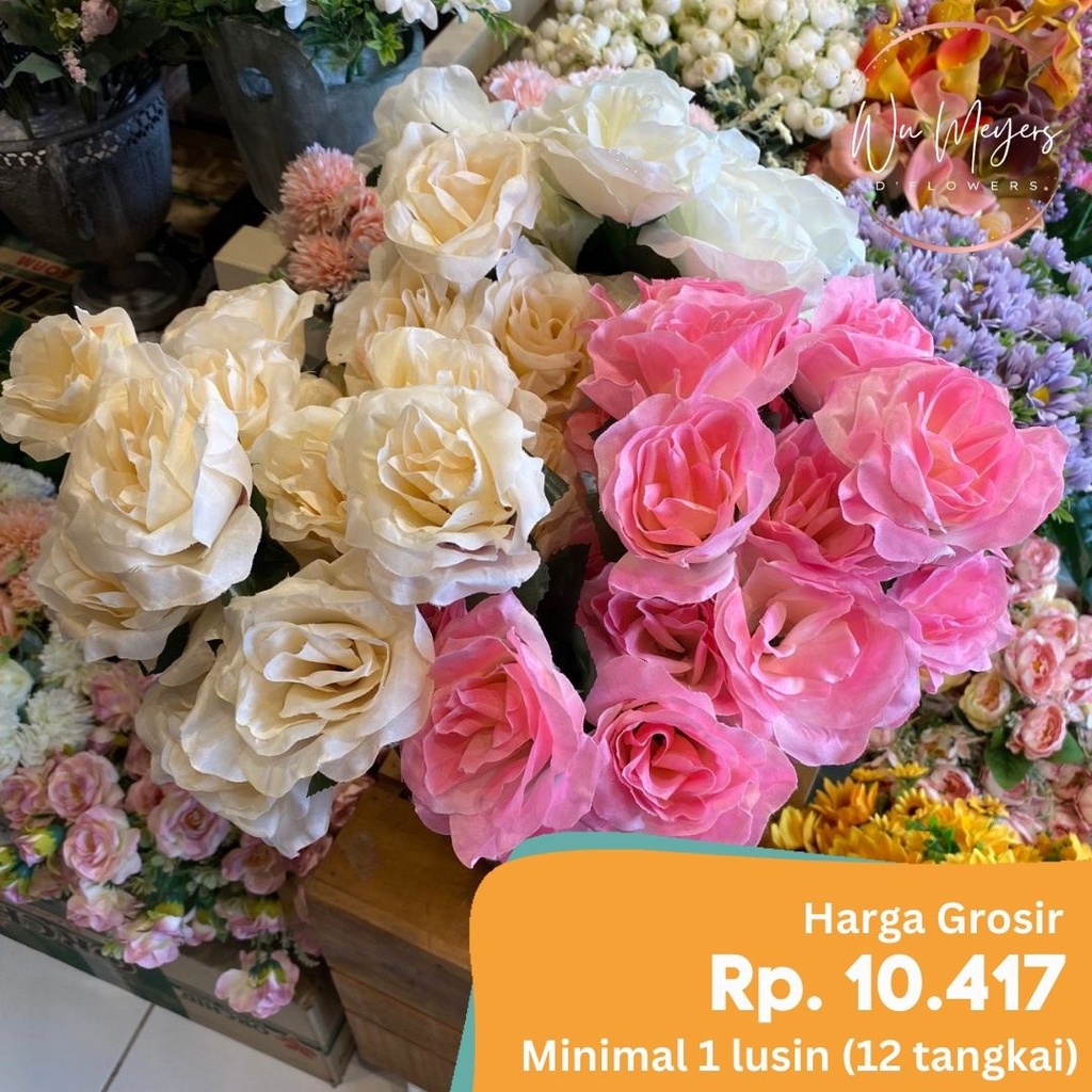 Jual WM 1LSN BUNGA ROSE JEPANG CABANG 5 ARTIFICIAL - BUNGA TANGKAI ...