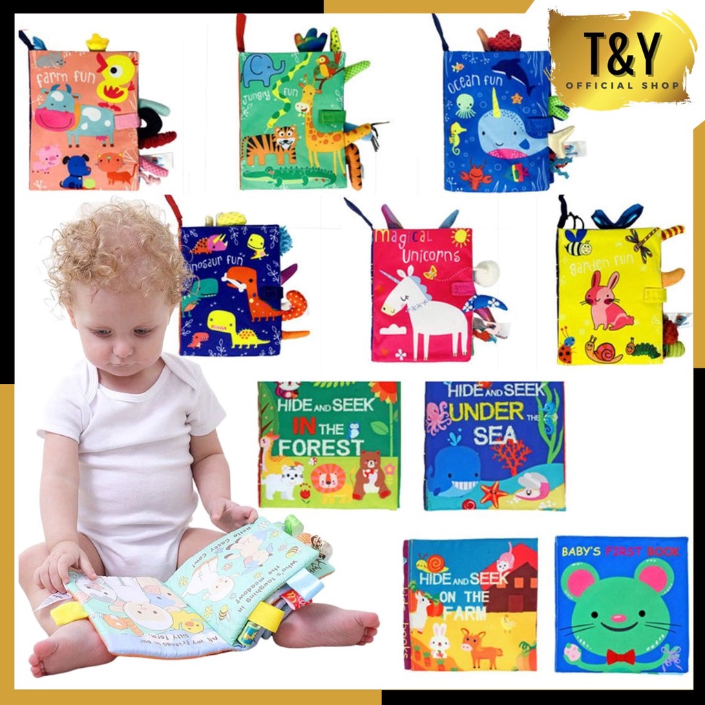 Jual T&Y Buku Kain Anak 3D Softbook Baby Touch 3D Karakter Mainan Cloth ...