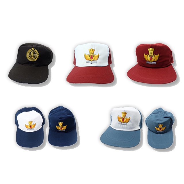 Jual seragam topi sekolah SD SMP SMA SMU SMK pramuka putih biru merah ...