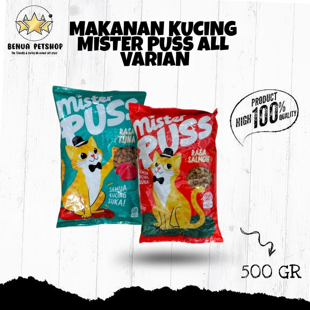 Jual MAKANAN KUCING PREMIUM MISTER PUSS 500 GRAM - FRESH PACK | Shopee ...