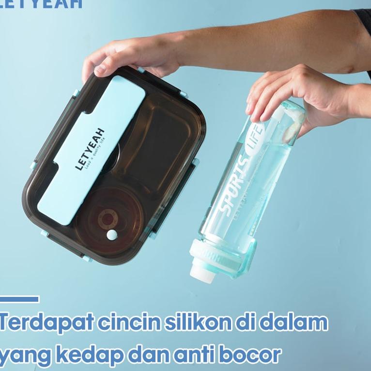 Jual letyeah Lunch box set /1300ml kotak makan stainless dengan 800ml ...