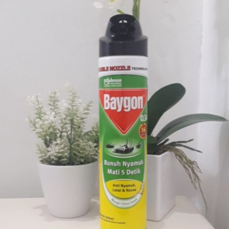Jual Baygon Insektisida Spray Anti Nyamuk Citrus Fresh 600 ml - Baygon ...