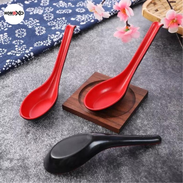 Jual HOMEXO Sendok Ramen Bebek Melamin Japan Style Sendok Makan Ramen ...