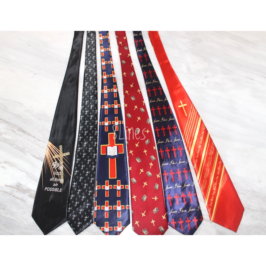 Jual Dasi Panjang Kristen Rohani Salib Gereja Paskah Easter Alkitab ...