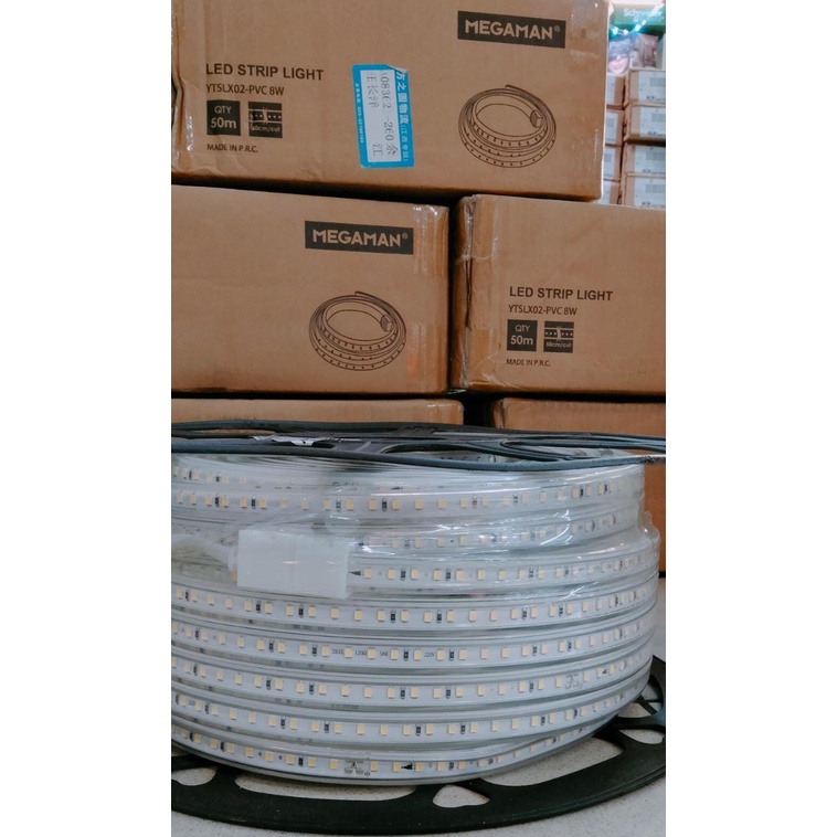 Jual Megaman Strip LED 120led 2835 220v 50meter lampu led stripled 220v ...