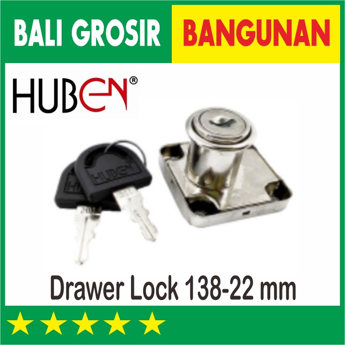 Jual HUBEN DRAWER LOCK KUNCI LACI LEMARI 138- 22MM | Shopee Indonesia