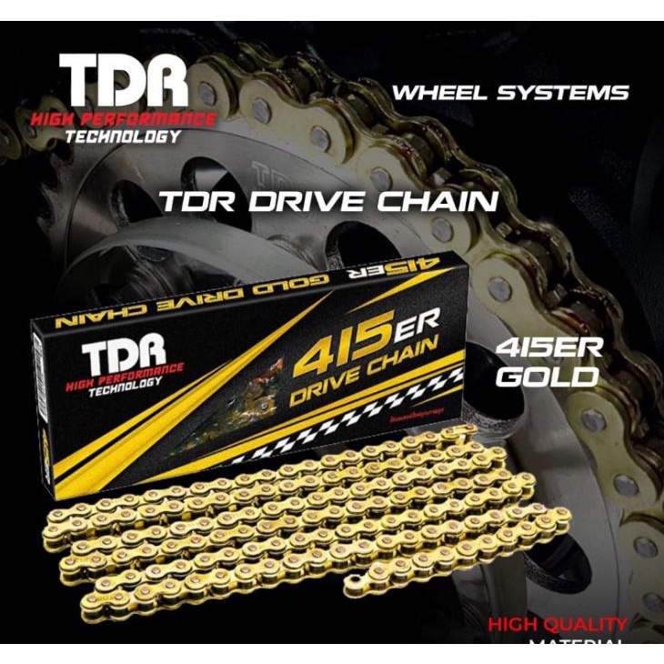 Jual TDR Rantai 415ER Rantai TDR 415ER - 130L Gold | Shopee Indonesia