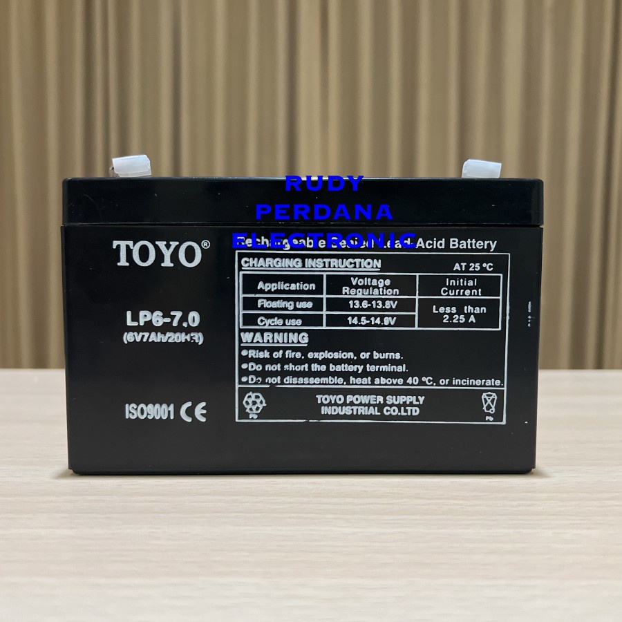 Jual AKI KERING RECHARGEABLE BATTERY BATERAI 6V 6 VOLT 7AH 7 AH | Shopee Indonesia