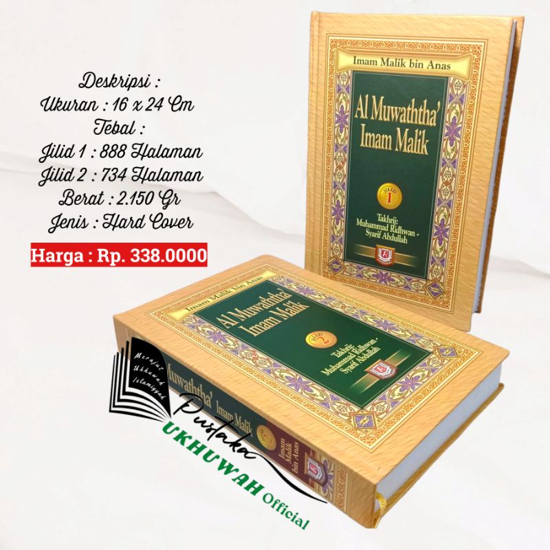 Jual Terjemah Kitab Al Muwatha - Al muwaththa Imam Malik 2 Jilid ...