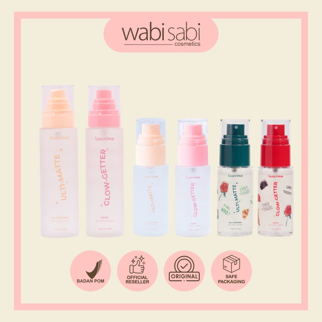 Jual LUXCRIME - Glow-Getter Dewy Setting Spray | Ulti-Matte Oil Control ...