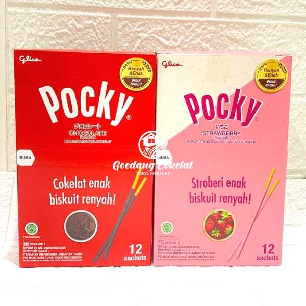 Jual Glico POCKY Coklat Stick Single Sachet 1 Box Isi 12 Pcs x 12 gr ...
