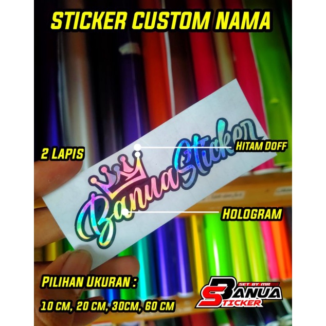 Jual Sticker Nama Kamu Custom. Stiker Nama Pelangi | Shopee Indonesia