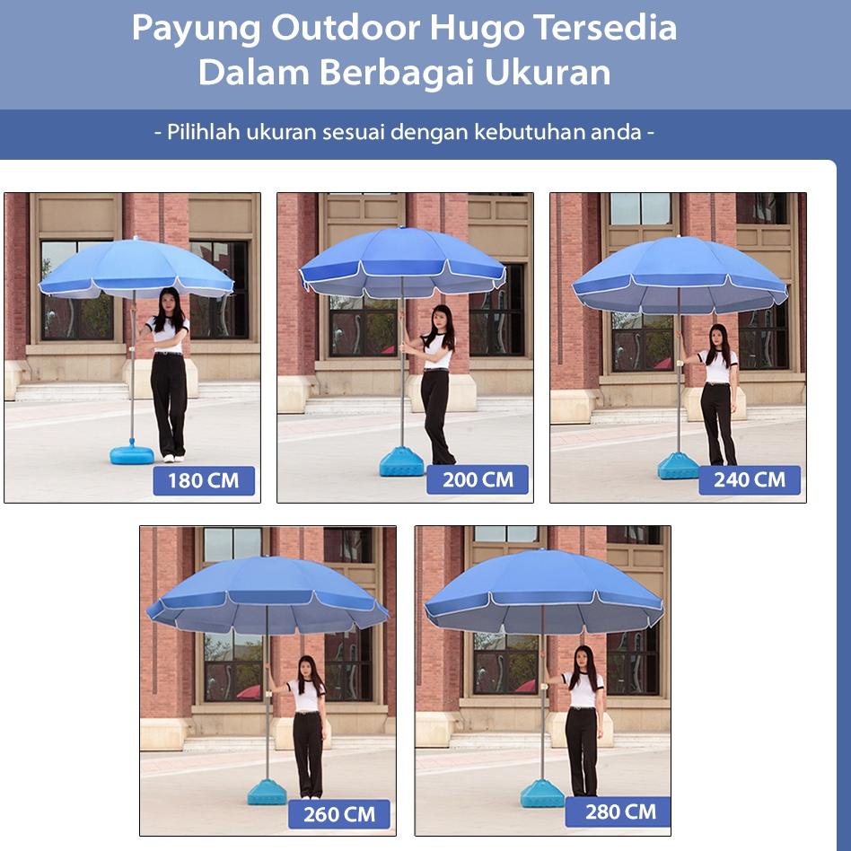 Jual Mpl08 HUGO Payung Tenda 280 CM Jualan Taman Pantai Cafe Bazar Lapak .,..,.,,,,., | Shopee ...
