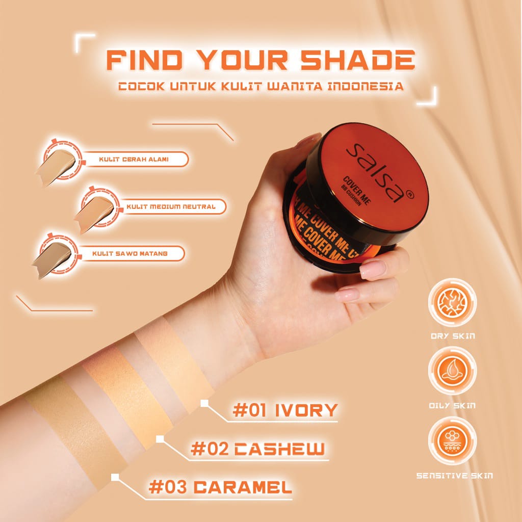 Jual ARJUNA SALSA Cover Me BB Cushion Kosmetik KT5 | Shopee Indonesia