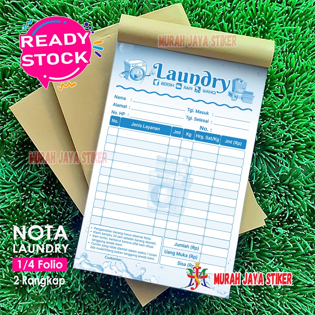 Jual 100 Lembar Nota Laundry 2 Ply / Nota 2 Rangkap | Shopee Indonesia