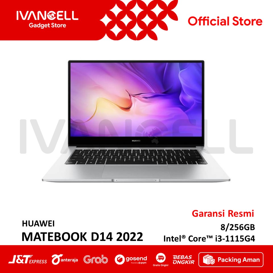 Jual Official Huawei Matebook D14 Laptop i3 11th Gen Intel Core 8/256GB ...