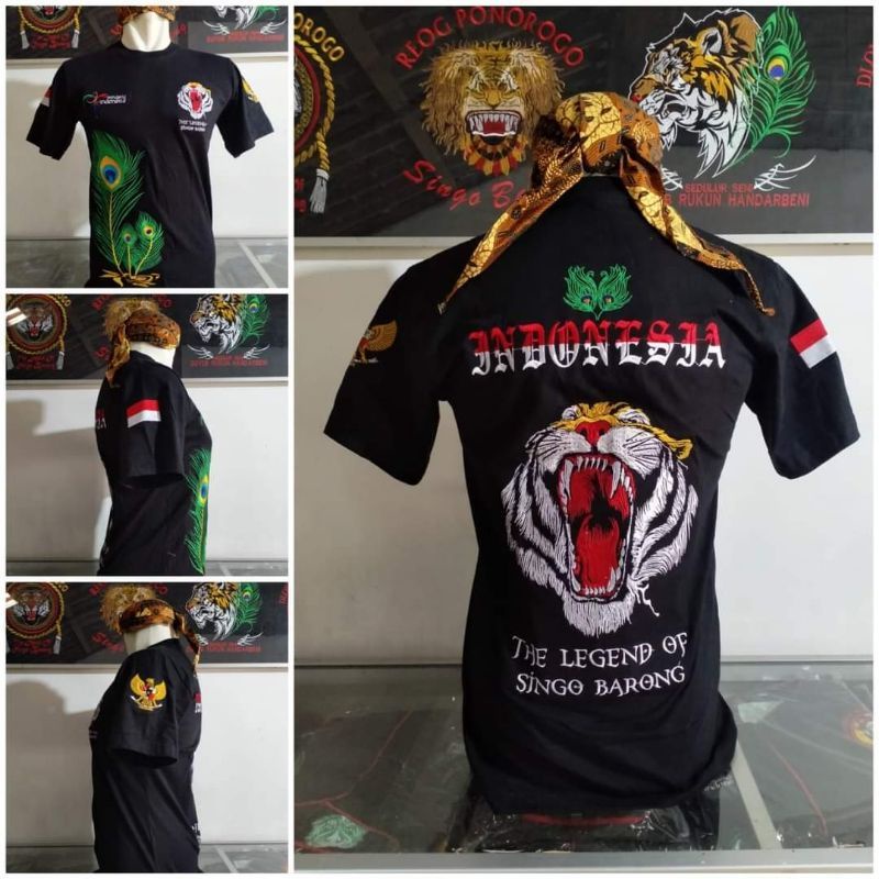 Jual singlet singo barong / singlet barong / kaos reog / kaos budaya ...