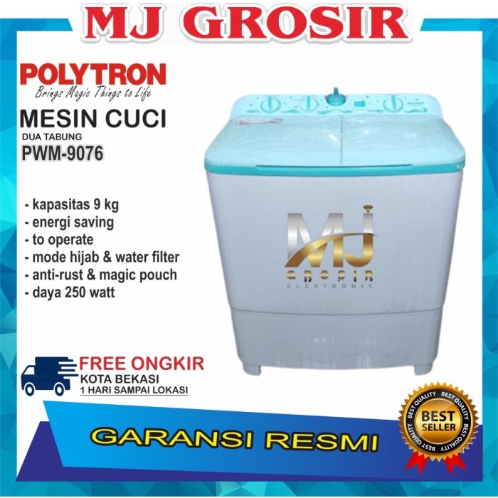 Jual MESIN CUCI POLYTRON PAW 9366 9KG 2 TABUNG PAW 9366 9 KG PRIMADONA ...