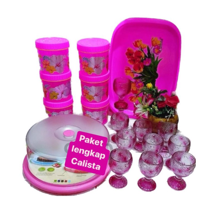 Jual Calista set 6topes 1nampan 1 tempat kue golden 5sloki bintang ...