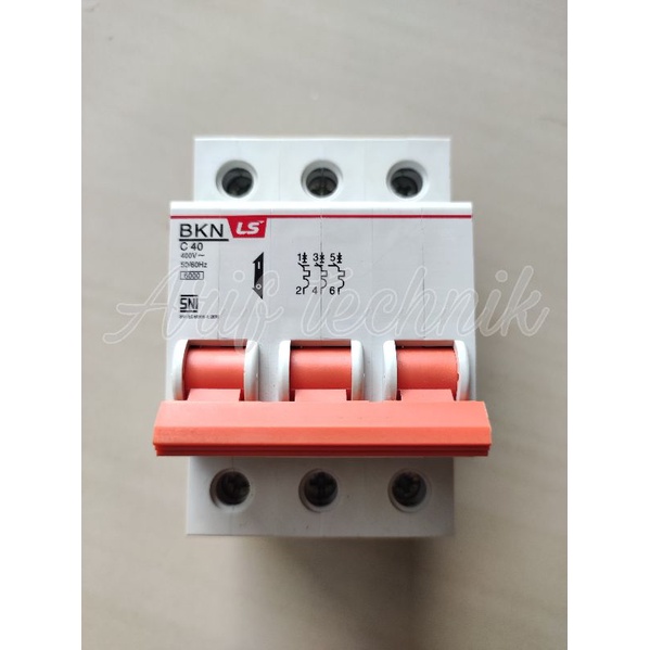 Jual Mcb 3P BKN LS 40a Metasol / Mini circuit breaker METASOL BKN C40 | Shopee Indonesia