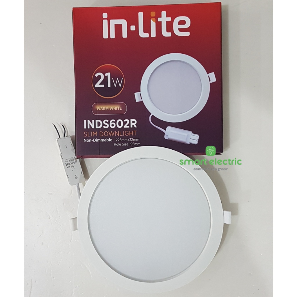 Jual in-Lite Slim Downlight 21 Watt LED Lampu Tanam Plafon Inlite Putih ...