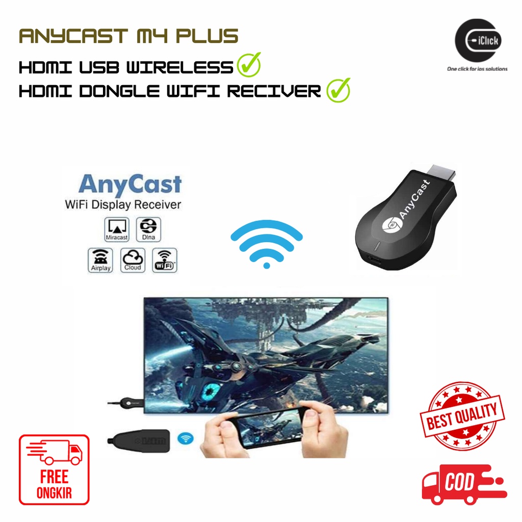Jual HDMI WIFI DISPLAY RECEIVER ANYCAST M2 GOOGLE CHROMECAST HDMI CAST ...