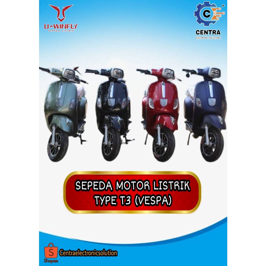 Jual Uwinfly Sepeda Motor Listrik T3s Vespa Electric Motorcycle Bike ...