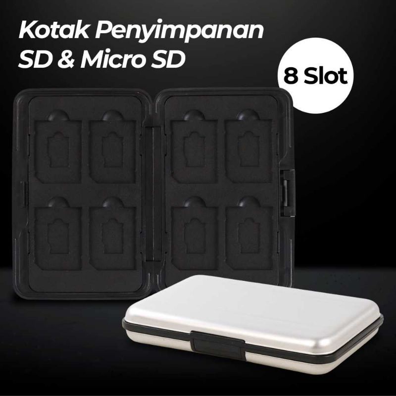 Jual Kotak Penyimpan Kartu Memory SD Card and Micro Storage Case 8 Slot ...