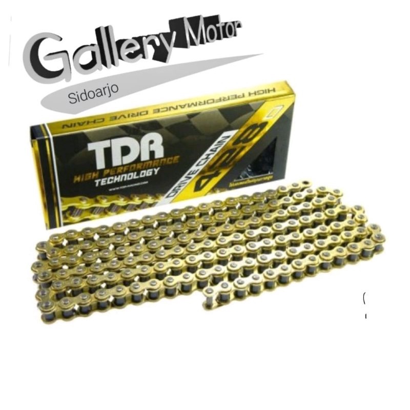 Jual TDR Rantai 428- 130,140 Gold Rantai TDR Racing 428 Gold | Shopee Indonesia