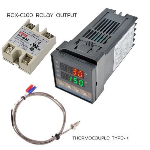 Jual Paket PID Rex C100 Rex-C100 Temperatur Temperature Controller Fotek SSR-40DA K Thermocouple ...