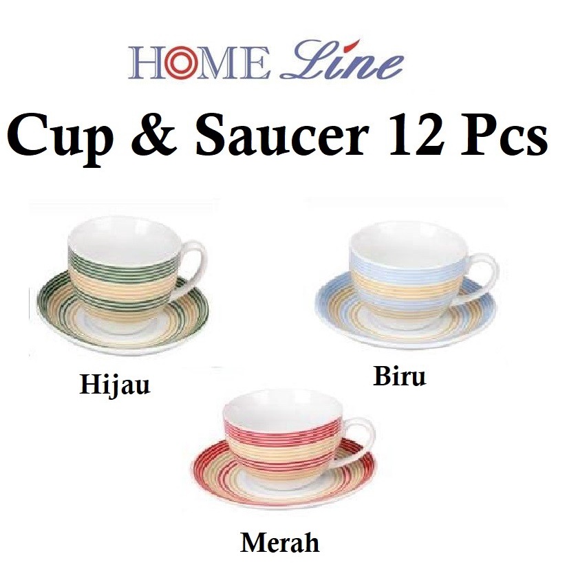 Jual Home Line Cangkir Set Keramik Homeline 12 Pcs Mug Minum Set Cup ...