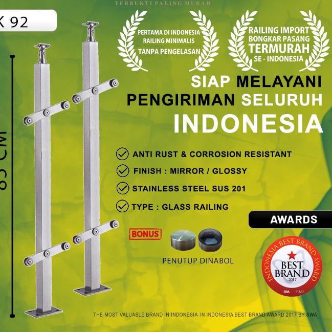 Jual Big Order Railing Tangga Stainless Kaca Minimalis Tiang Railingku ...